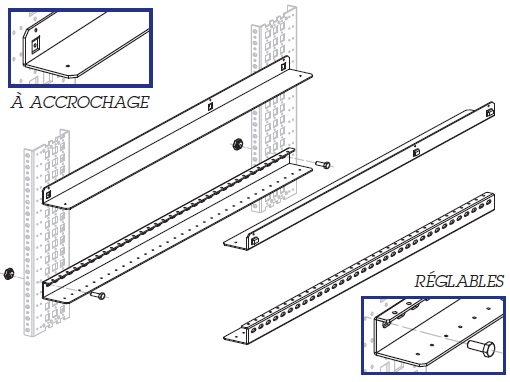 Boîtiers - Rack 19''- Baies - BAIE 19'' AU SOL ATOS - PAIRE DE ...