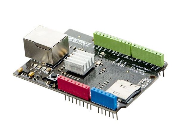 Outil de développement - ARDUINO ET TINKERKIT Shield Arduino DFROBOT - Shield ethernet sans PoE ...