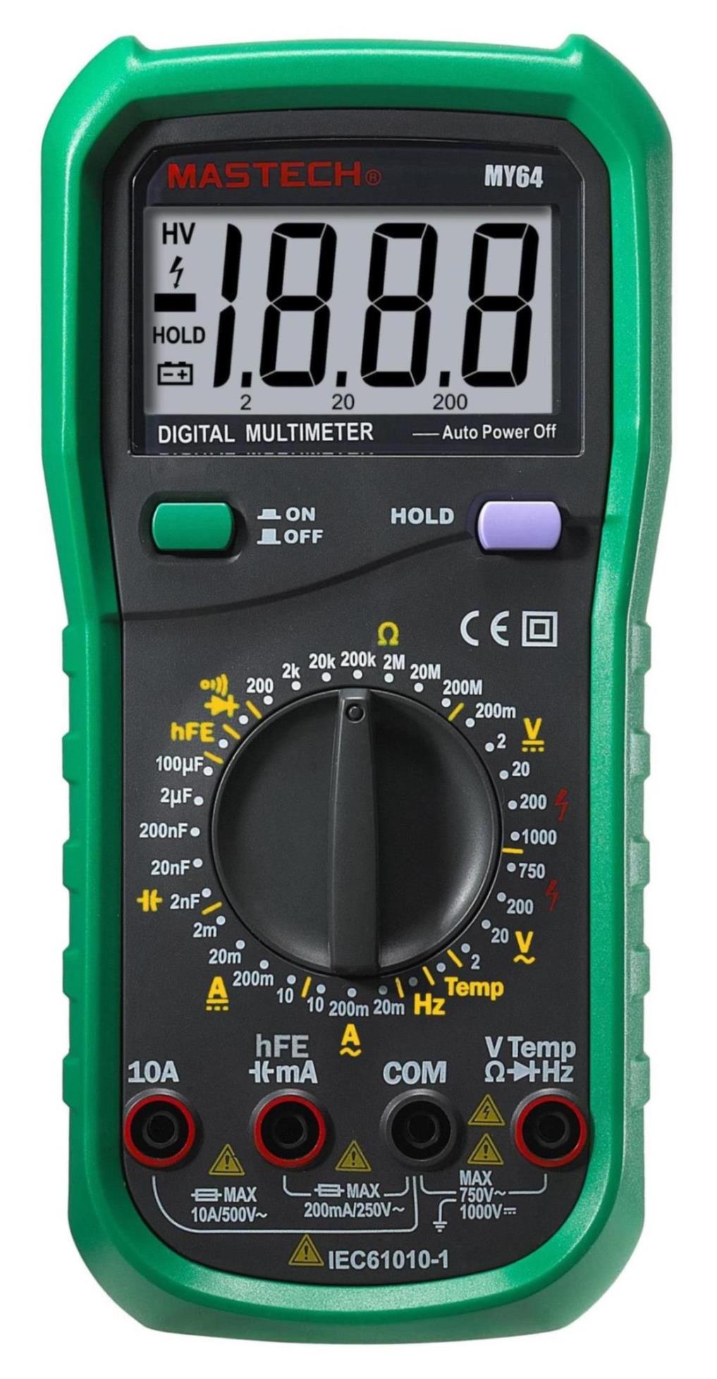 Appareils de mesure - MESURES DE TENSION MULTIMÈTRES NUMÉRIQUES MASTECH ...