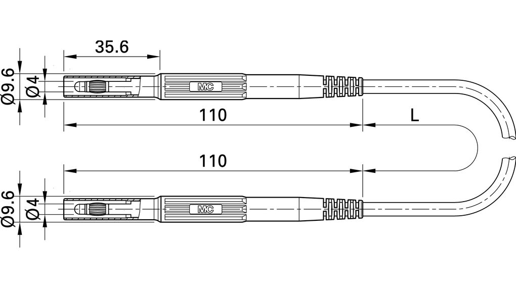 Accessoires de tests - CORDONS DE MESURES CORDON M/M Ø4MM SECURITÉ ...